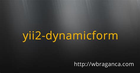 yii2 dynamicform