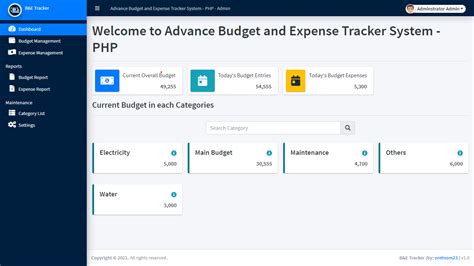 budget and expense tracker system in php free source code free source