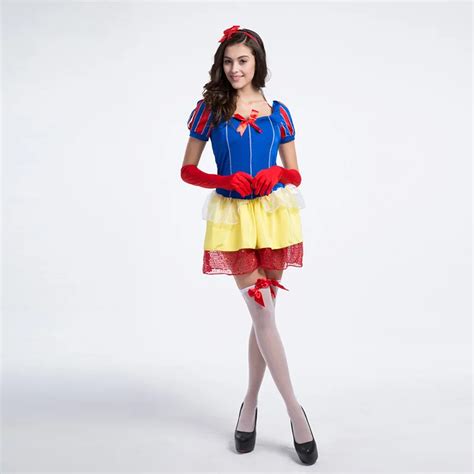 Hot Short Sleeves Adult Snow White Costume Sexy Snow White Cosplay