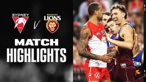 Sydney Swans V Brisbane Lions Highlights Round 7 2022 Afl Youtube