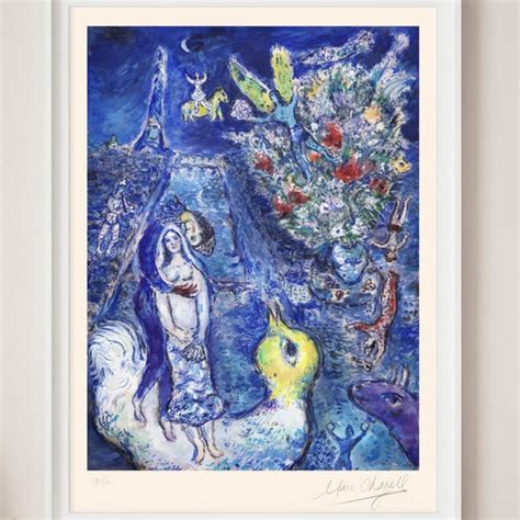 Marc Chagall Lovers Original Lithograph Signed Etsy