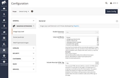 how to configure image lazy load in magento 2 magefan