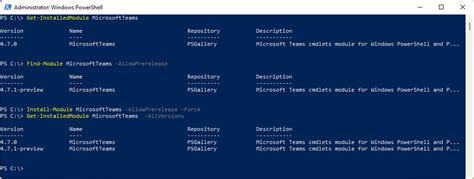 microsoft teams powershell module 4 7 1 preview with azuread app and