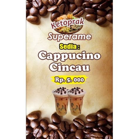 Jual Banner Cappucino Cincau Ukuran 50x80 Cm Shopee Indonesia