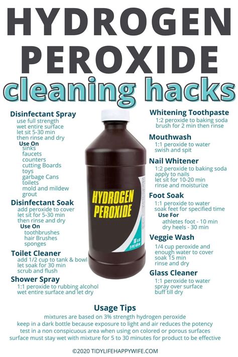 Hydrogen Peroxide Bottle With Diy Cleaning Solutions You Can Make For
