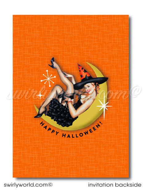 Retro Modern Vintage Rockabilly Pin Up Girl Witch Halloween Costume Pa