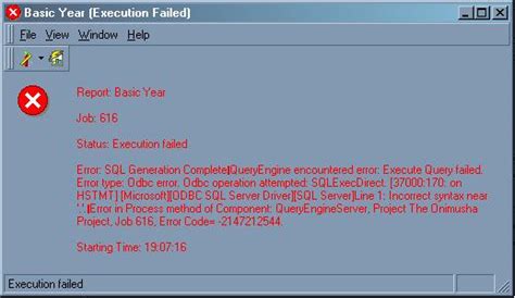 kb16653 “incorrect syntax near ‘ ” error occurs when executing a