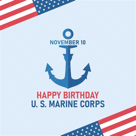 Premium Vector Us Marine Corps Birthday On November 10th Across