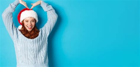 Premium Photo Winter Holidays And Christmas Eve Concept Cute Redhead