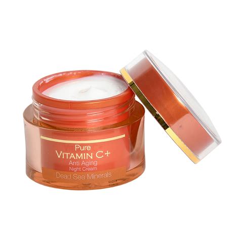 Pure Vitamin C Anti Aging Night Cream Dead Sea Minerals Spa Cosmetics