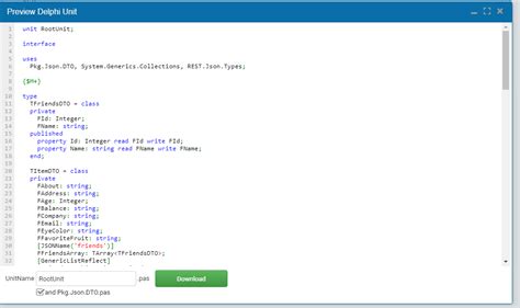 delphi json class Örnek ahmet aydinlik