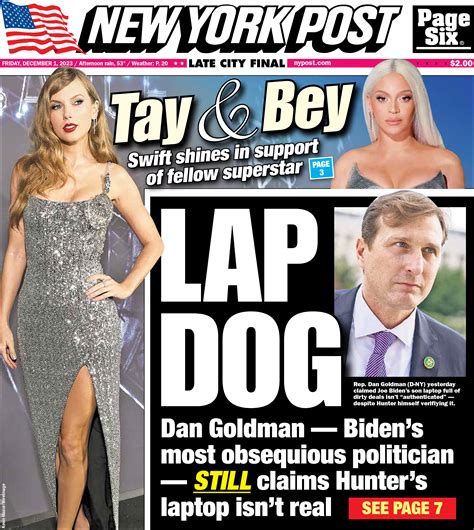 Ny Post Cover For December 1 2023 New York Post