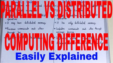 parallel computing vs distributed computing difference between parallel