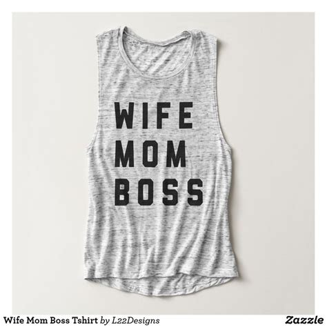 Wife Mom Boss Tshirt Mom Tank Tops Wife Mom Boss Mom Tank