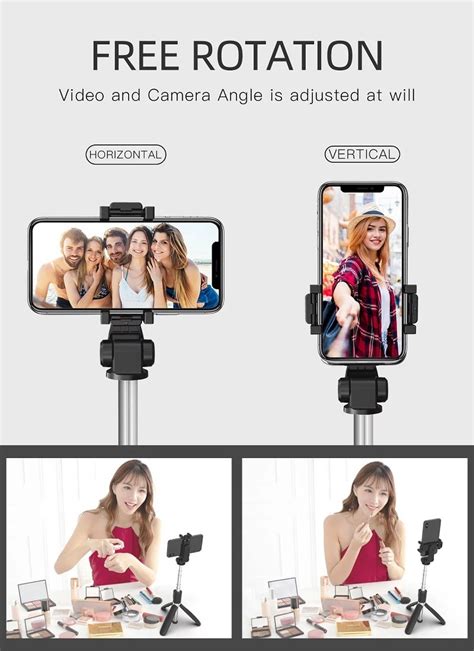Selfieshow L01s Selfie Stick Tripod Extendable Bluetooth Selfie Stick