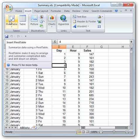 how to create a pivot table in excel 2007 business tips pivot table