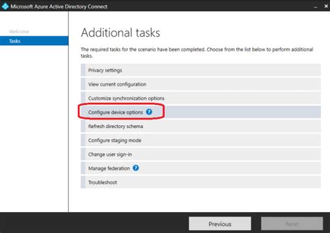 configure hybrid domain join via aad connect sam s corner