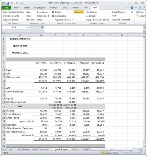 Excel Fsm Tutorial Financial Key Figures Financial Statement Masters