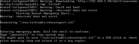 linux warning dev root does not exist new generation