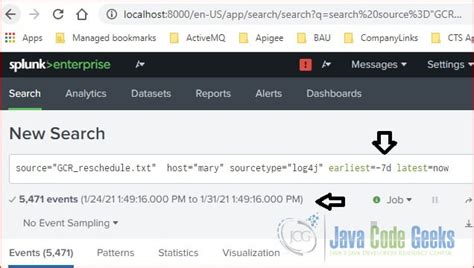 splunk time range search example examples java code geeks 2022