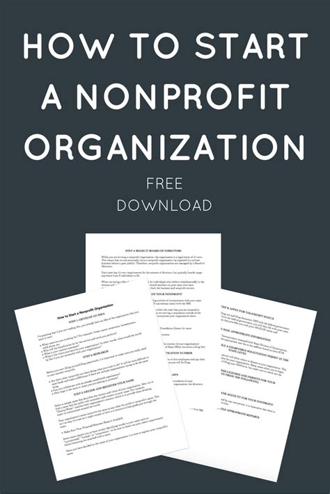 How To Start A Nonprofit Organization Step By Step Start A Non Profit
