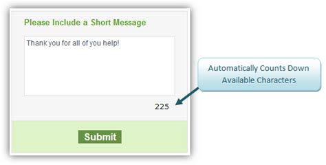 display remaining character count in text areas caspio online help
