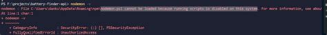 nodemon not working execution policy scripts is disabled digi dank