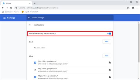 how to manage notifications in browsers