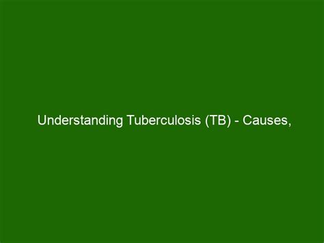 Understanding Tuberculosis Tb Causes Symptoms And Treatments