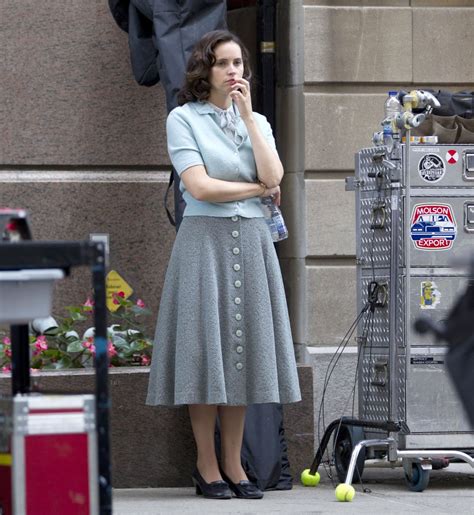 felicity jones on the set of on the basis of sex in