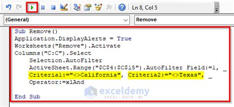 how to use the vba filter function syntax example excel in same