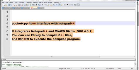 compile and execute c in notepad using pocketcpp youtube