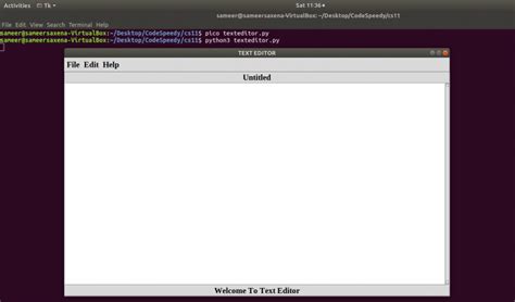 create a text editor in python codespeedy