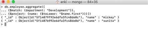 mongodb tolower operator geeksforgeeks