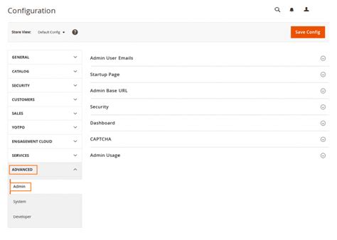 how to configure password reset protection type for admin in magento 2