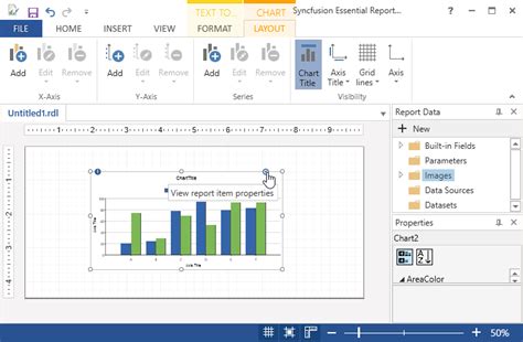 draw chart report item reportdesigner wpf syncfusion