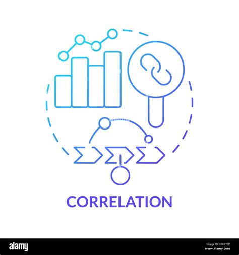 Correlation Blue Gradient Concept Icon Stock Vector Image And Art Alamy