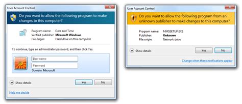 user account control design basics win32 apps