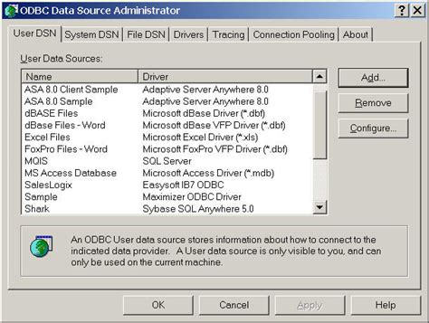 how to set up an odbc data source