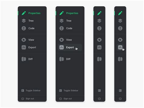 toggle sidebar icon designer typography clean app icon design icons