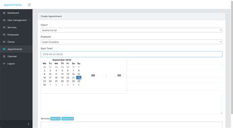 laravel based appointments calendar quick admin panel