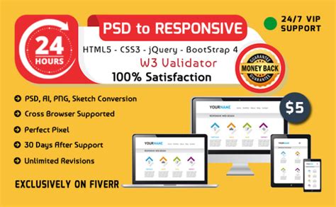 convert sketch to html xd to html psd to html responsive bootstrap 4