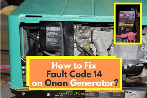 how to fix fault code 14 on onan generator always works