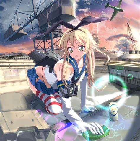 Wallpaper Blonde Long Hair Anime Girls Green Eyes Stockings