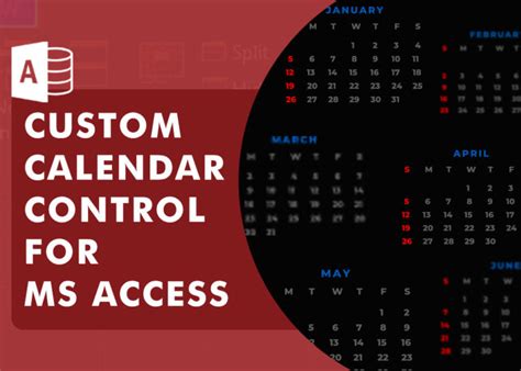 custom calendar control for ms access create calendar