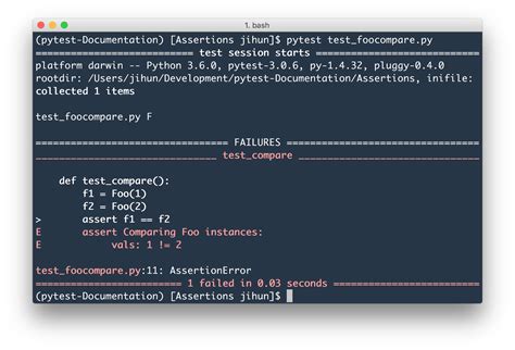 pytest doc 번역 the writing and reporting of assertions in tests