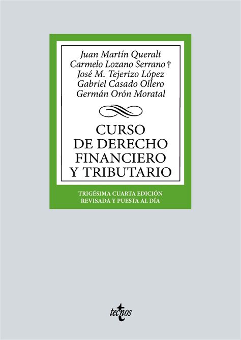 Librería Dykinson Curso De Derecho Financiero Y Tributario Martín