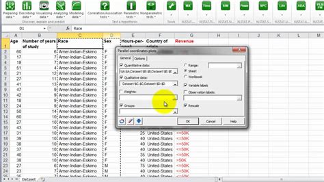 how to create a parallel coordinates visualization with xlstat youtube