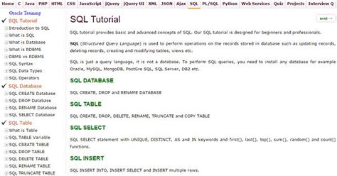 sql tutorial for beginners and professional javatpoint imgur