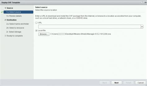 how to deploy ova ovf template using vmware vsphere web client